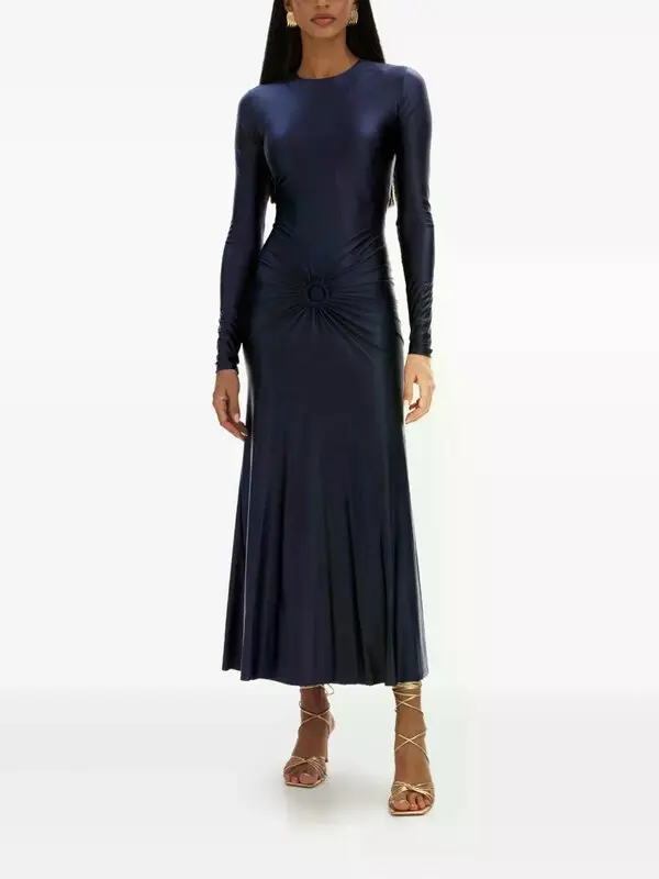 MOOS STUDIO Lunar Long-sleeve Maxi Dress - Blue