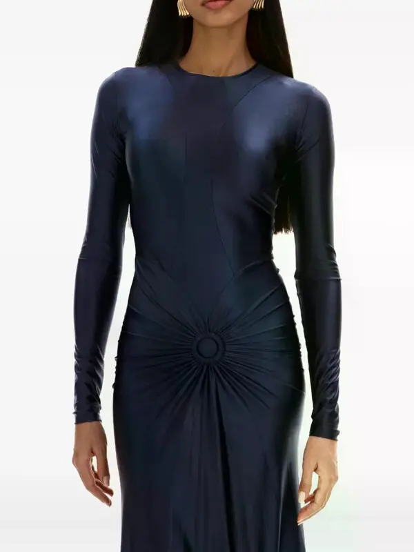 MOOS STUDIO Lunar Long-sleeve Maxi Dress - Blue