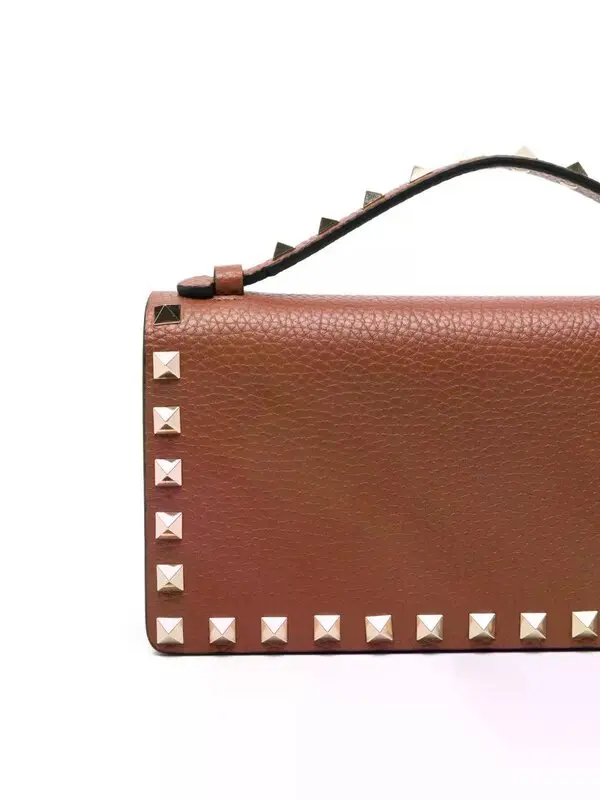 Valentino Garavani Rockstud Strap Clutch - Brown