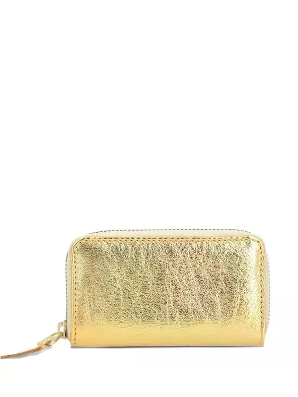 Comme Des Garçons Zip Leather Wallet - Gold