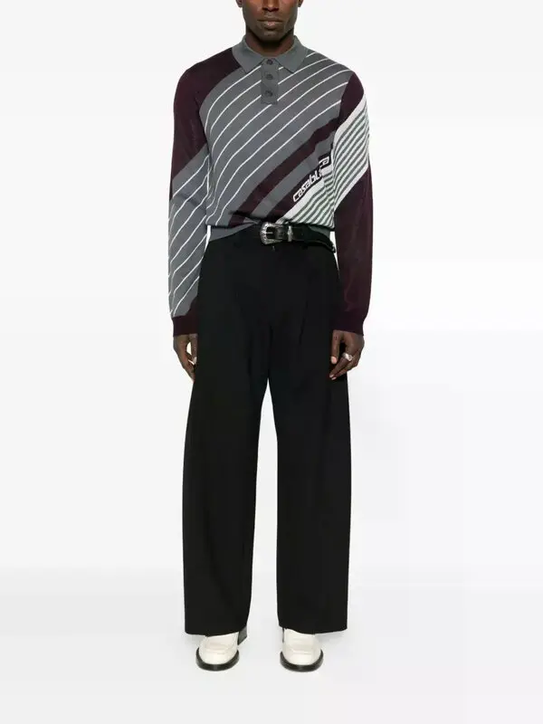 Casablanca Diagonal-stripe Polo Shirt