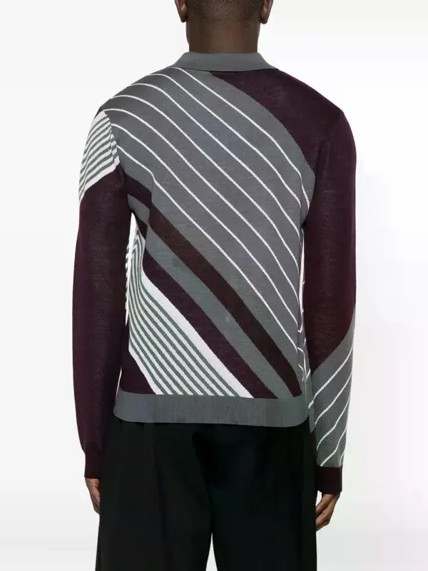 Casablanca Diagonal-stripe Polo Shirt