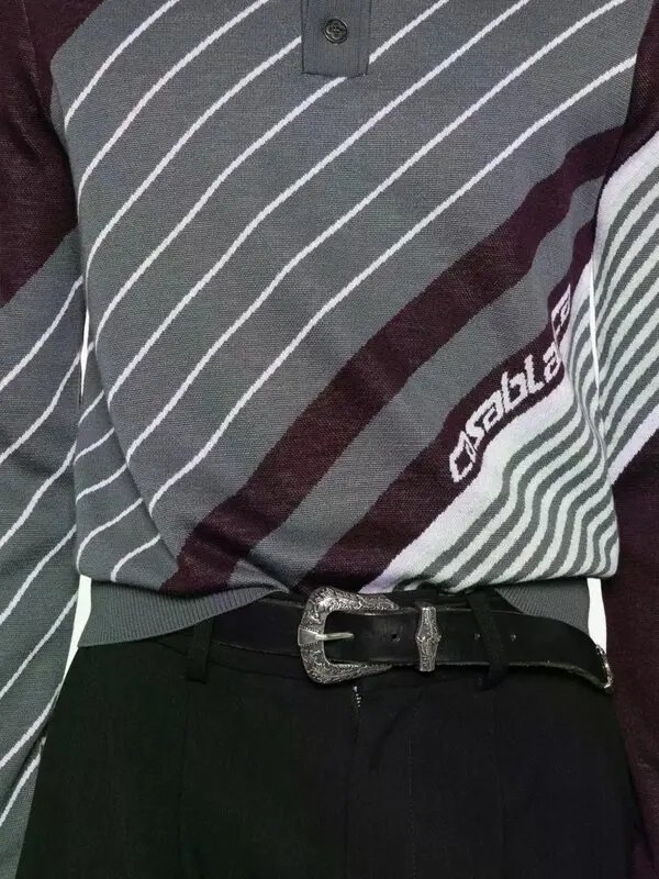 Casablanca Diagonal-stripe Polo Shirt