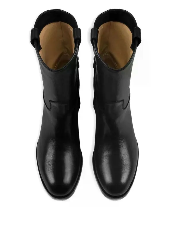 DOUCAL'S Leather Zip-up Ankle Boots