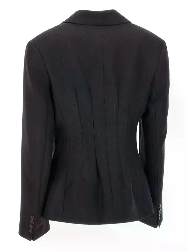 HERSKIND Pinstripe Pattern Asymmetric Blazer