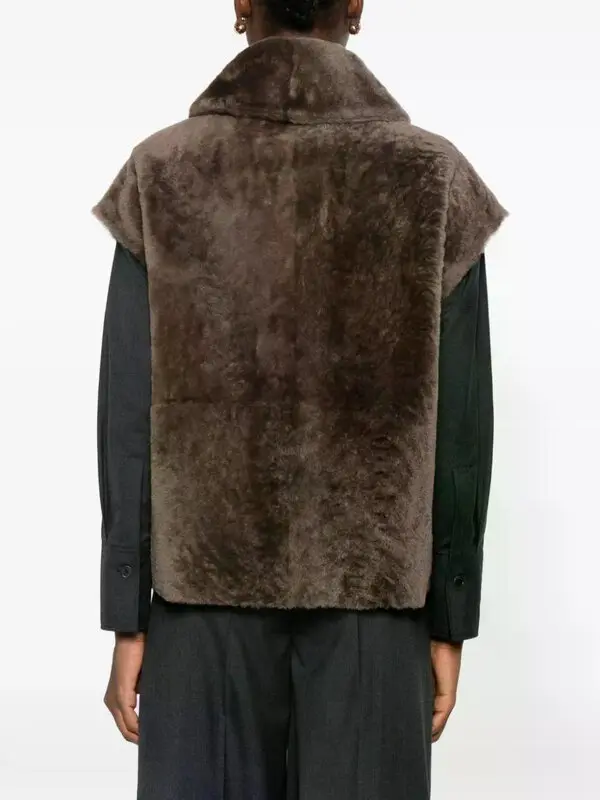 JOSEPH Sleeveless Shearling Jacket