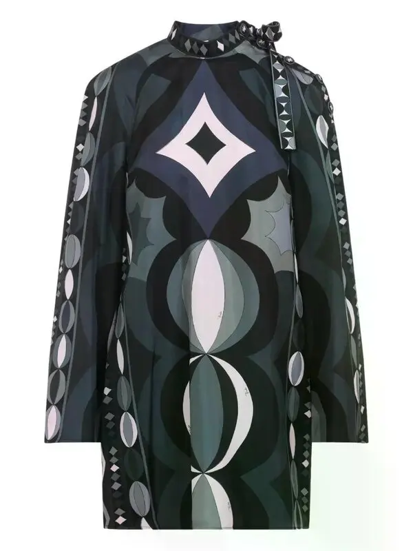 Emilio Pucci Geometric-print High-neck Dress