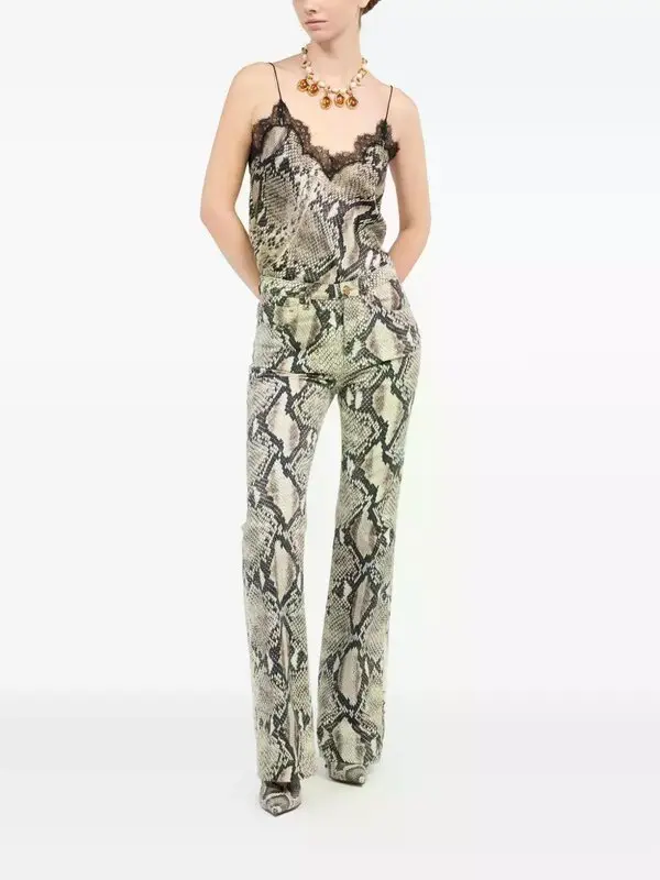Roberto Cavalli Python-print Trousers