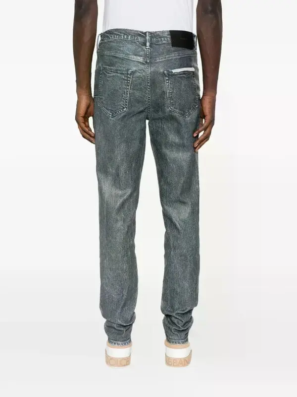 PURPLE BRAND Acid-wash Straight-leg Jeans