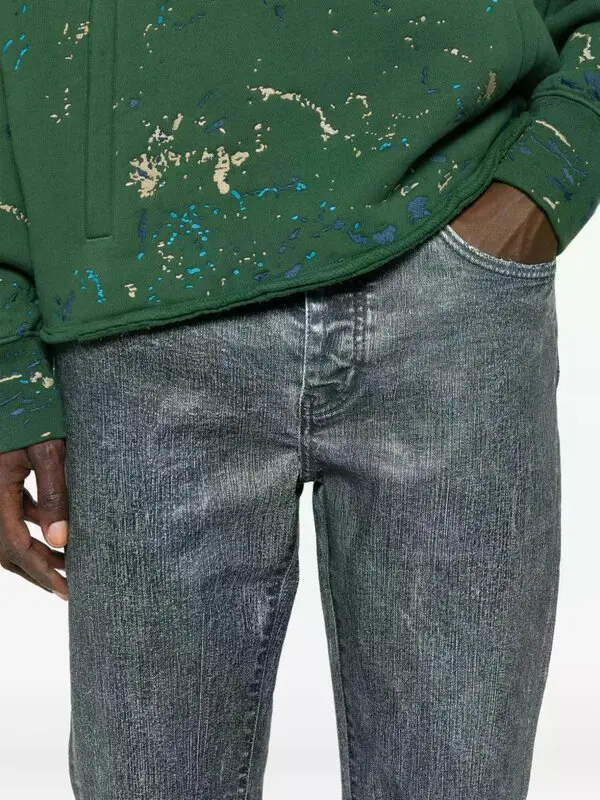 PURPLE BRAND Acid-wash Straight-leg Jeans