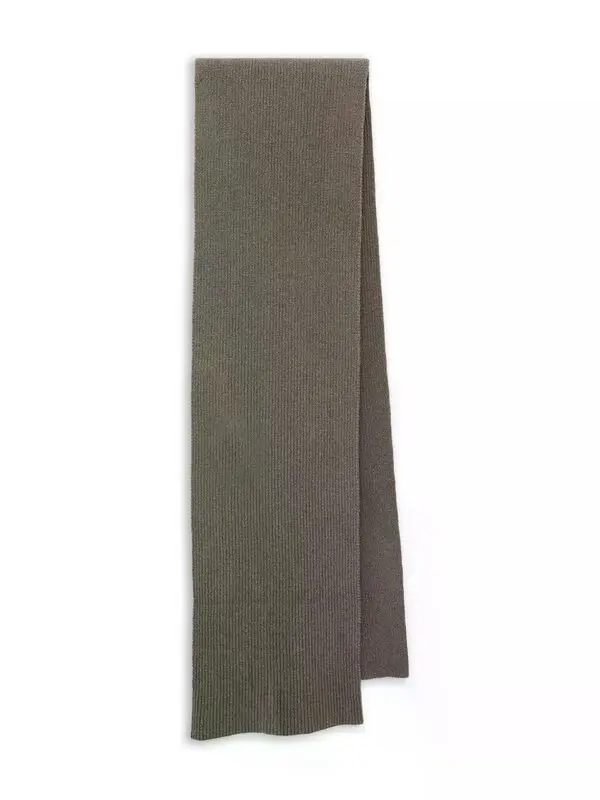 YVES SALOMON Ribbed Cashmere Scarf - Grey
