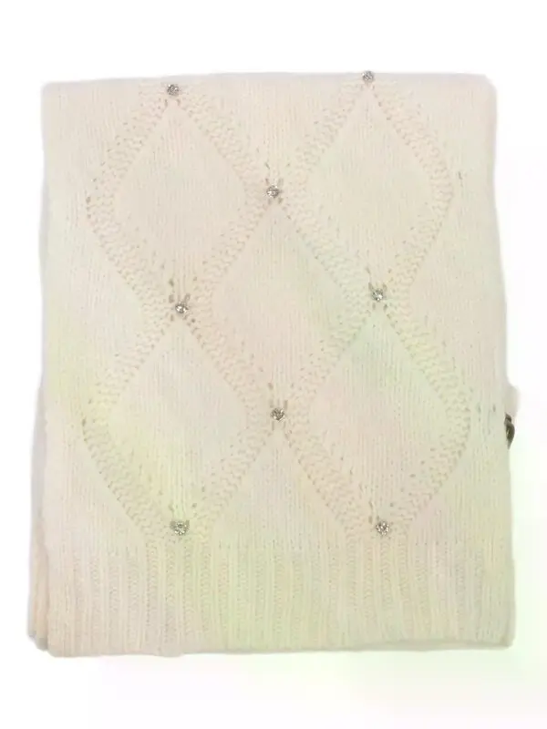 KANGRA Diamond-pattern Embellished Scarf - Pink