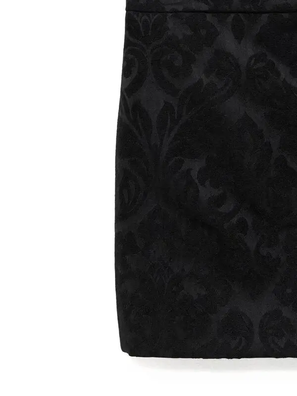 Chloé Damask-pattern A-line Skirt