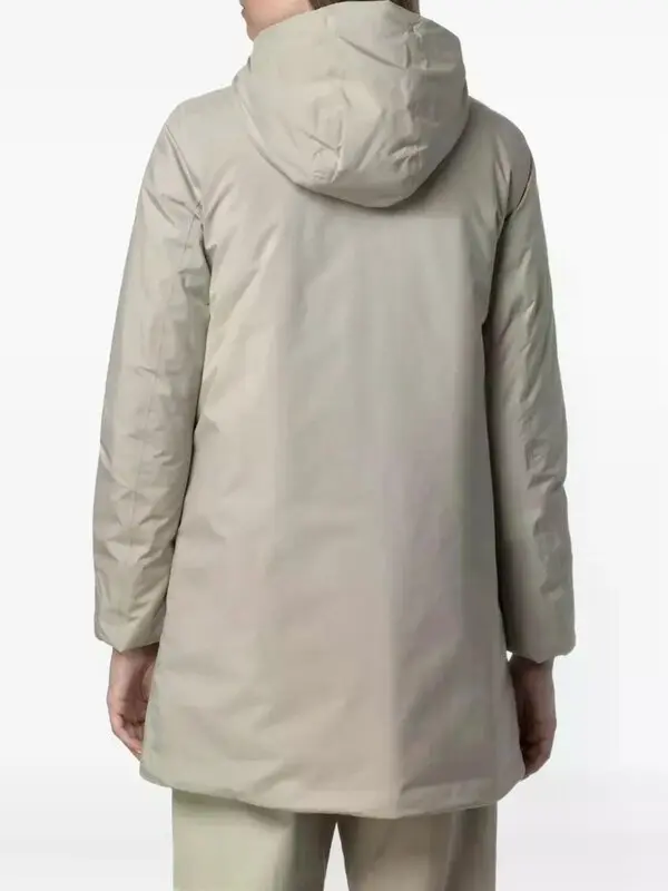 K-WAY Logo-detail Hooded Jacket - Neutrals