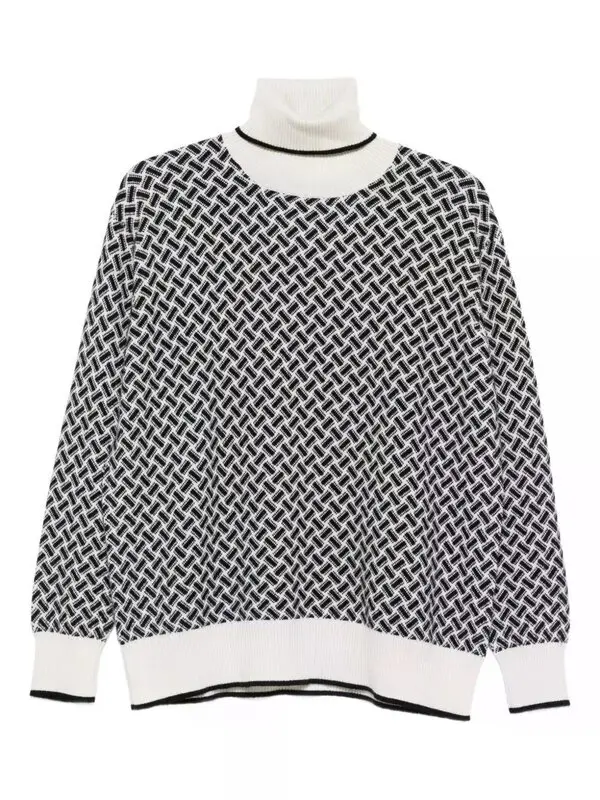 DRUMOHR Geometric-pattern Turtleneck Sweater