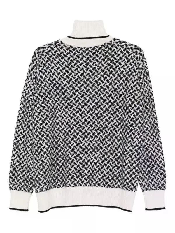 DRUMOHR Geometric-pattern Turtleneck Sweater
