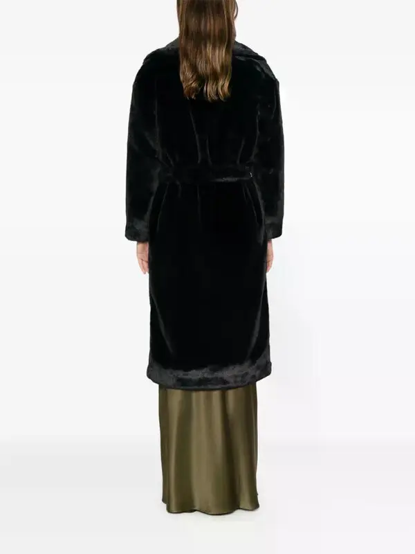 Herno Single-breasted Belted Coat - Black