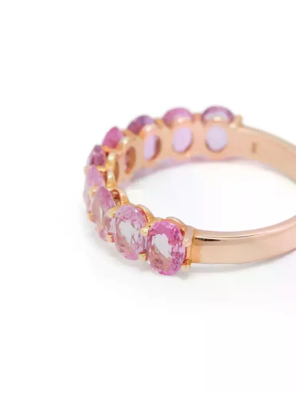 ROSEKEY 18k Rose Gold Sapphires Eternity Ring