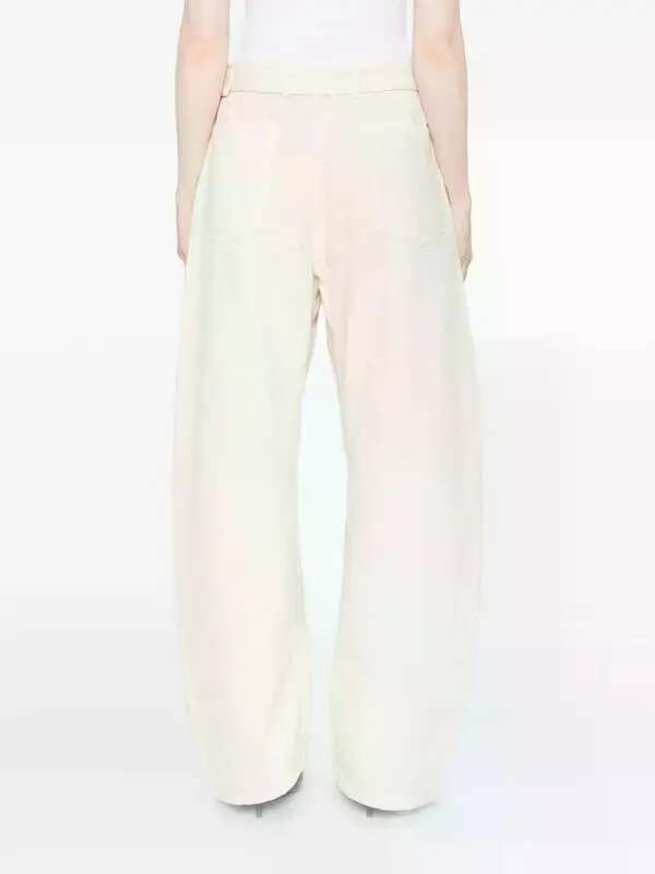 LEMAIRE Belted Panelled Jeans - Neutrals