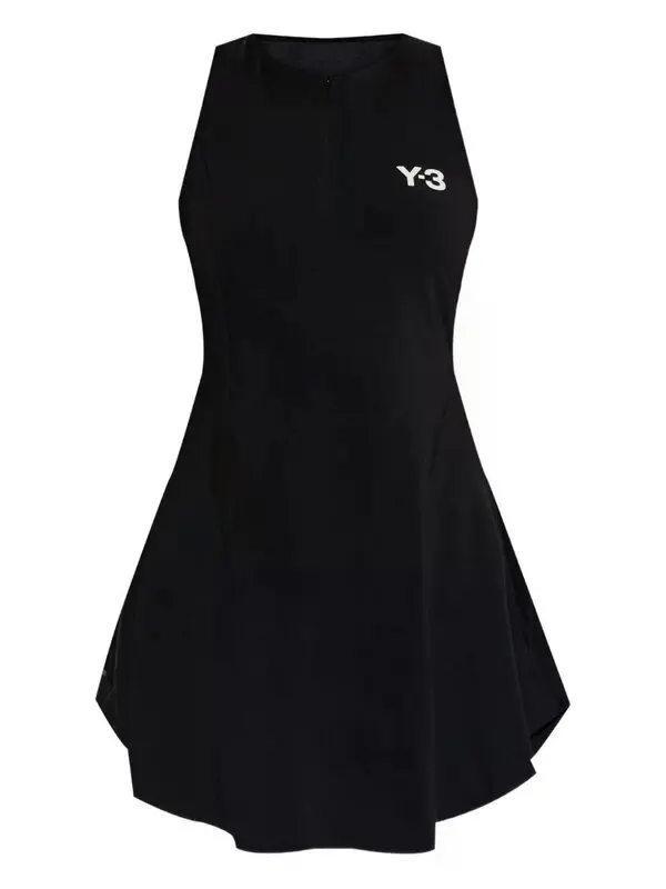 Y3 Logo-detail Tennis Dress - Black