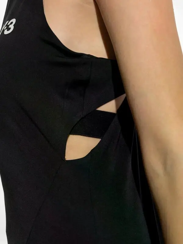 Y3 Logo-detail Tennis Dress - Black