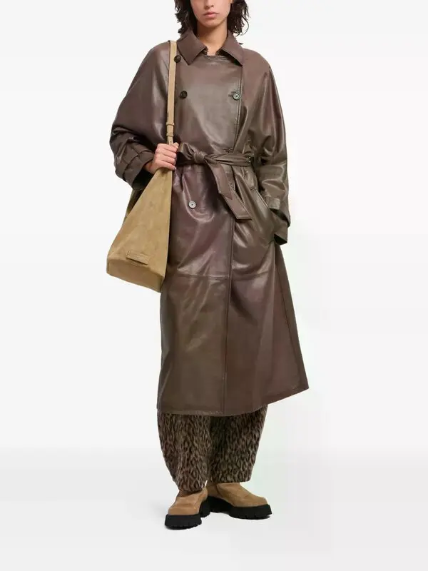 Emporio Armani Double-breasted Belted Trench Coat