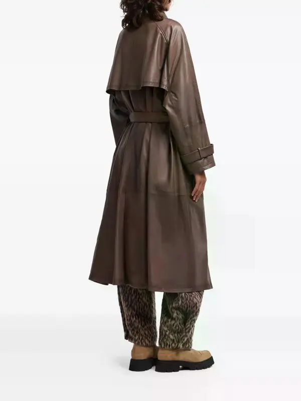 Emporio Armani Double-breasted Belted Trench Coat