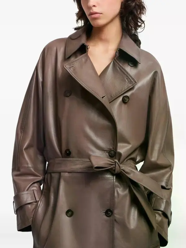 Emporio Armani Double-breasted Belted Trench Coat