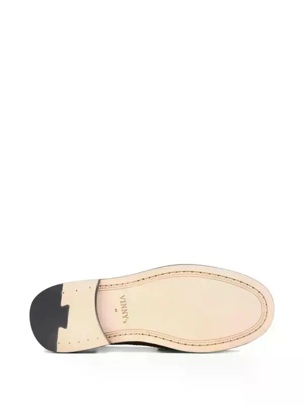 VINNY'S Embossed Leather Loafers