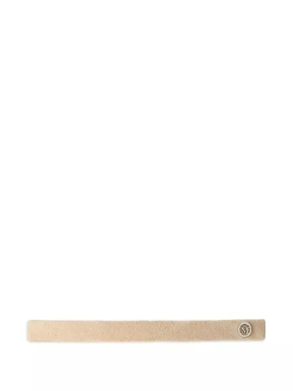 MAISON MICHEL Logo-plaque Headband - Neutrals