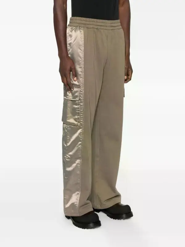 FENG CHEN WANG Satin-panel Cargo Trousers