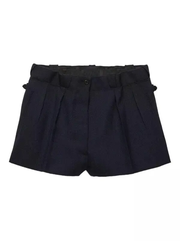 Prada Chevron Wool Shorts