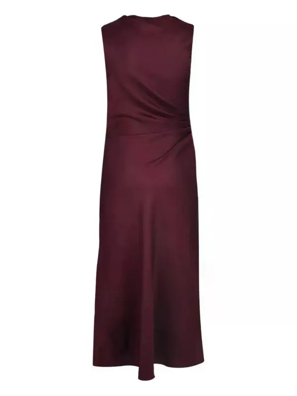 Loulou De Saison Draped Silk Midi Dress