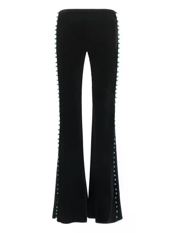 Roberto Cavalli Bead-embellished Flared Trousers