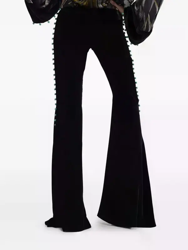 Roberto Cavalli Bead-embellished Flared Trousers