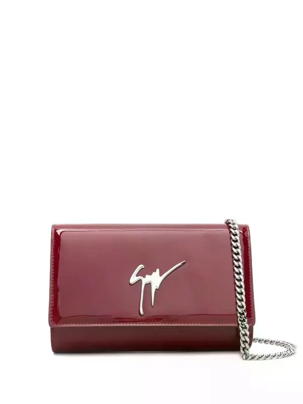 GIUSEPPE ZANOTTI Patent Leather Clutch - Red