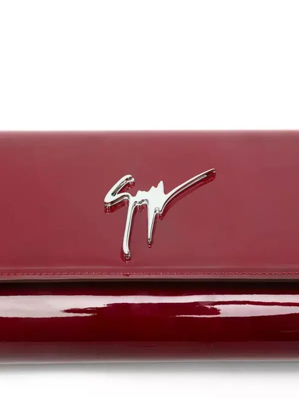 GIUSEPPE ZANOTTI Patent Leather Clutch - Red