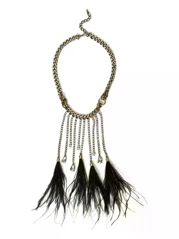 TWINSET Feather-embellished Necklace - Black