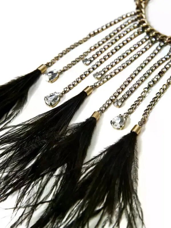 TWINSET Feather-embellished Necklace - Black