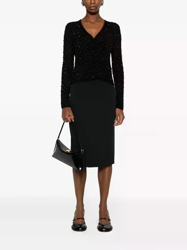 Max Mara Embellished V-neck Cardigan