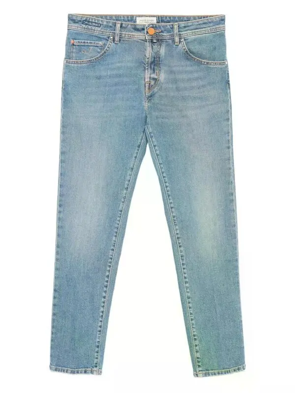 Jacob Cohen Embroidered-pocket Jeans - Blue