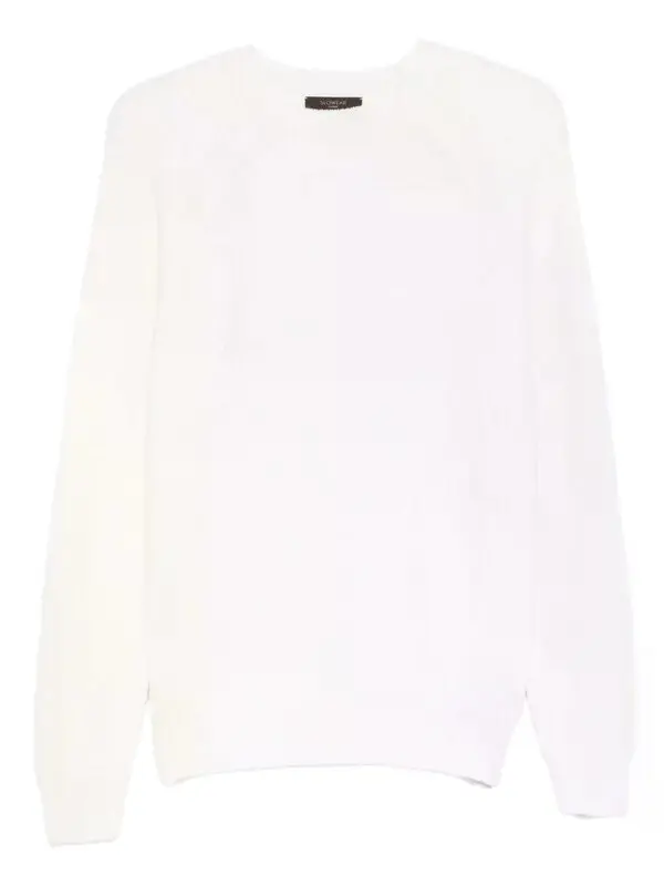 ZANONE Raglan-sleeve Ribbed Virgin Wool Sweater - White