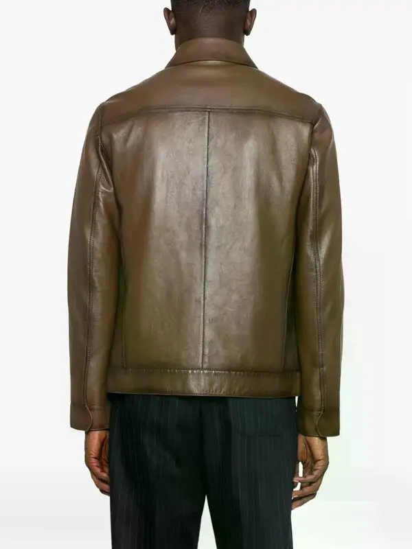 YVES SALOMON Flap-pocket Leather Jacket