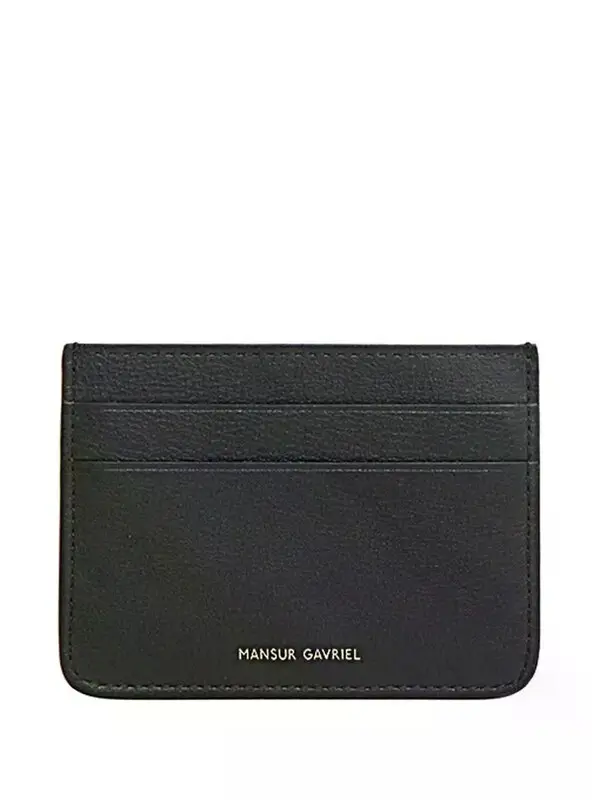 MANSUR GAVRIEL Logo-detail Leather Card Holder - Black