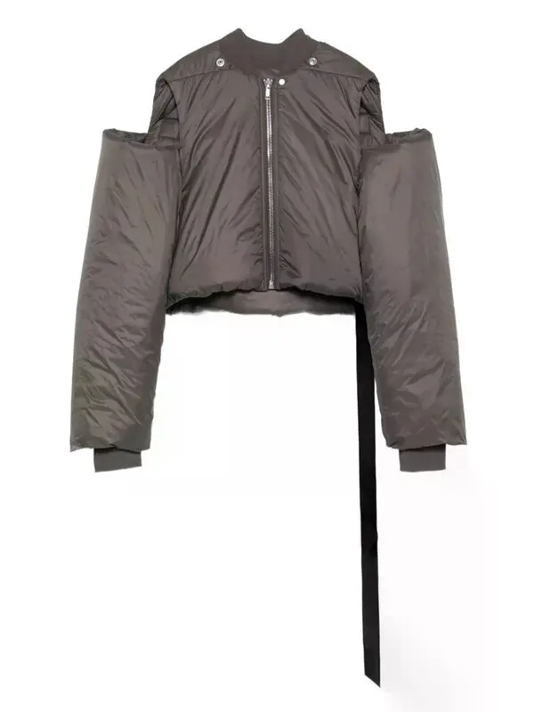 Rick Owens Zip-front Cropped Jacket - Silver