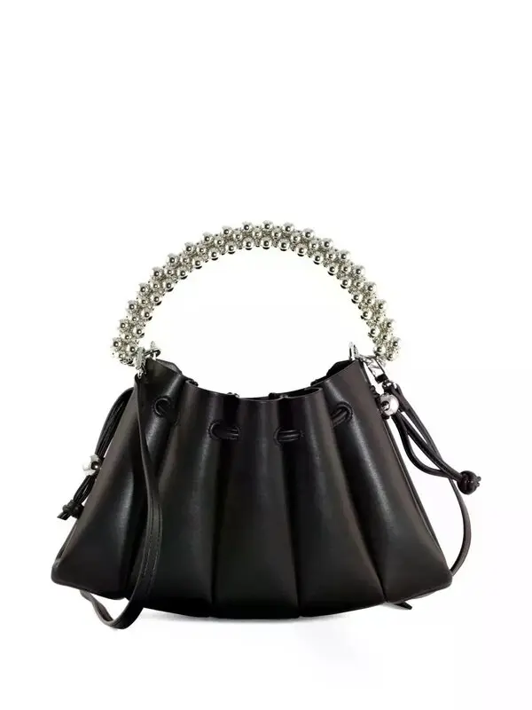 THEMOIRE Beaded-handle Pleated Shoulder Bag