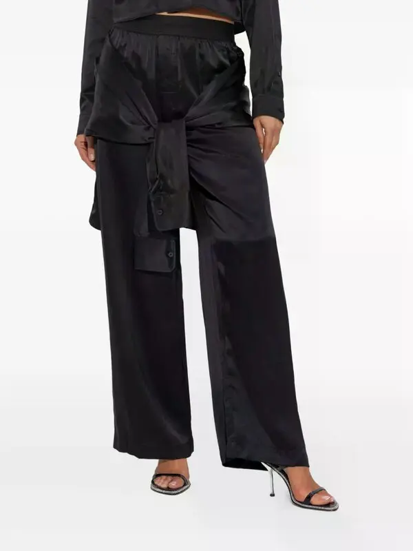 Alexander Wang Knotted-detail Silk Pants