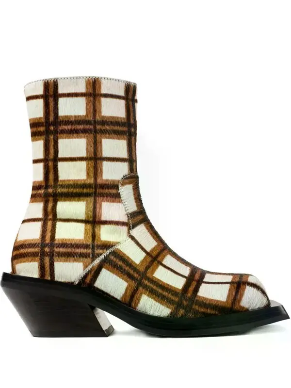 Camper Quetal Checked Ankle Boots