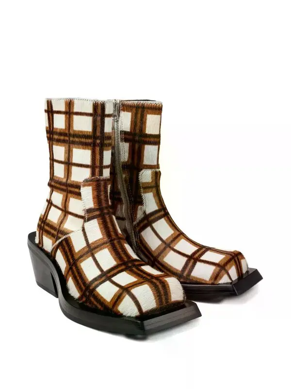 Camper Quetal Checked Ankle Boots