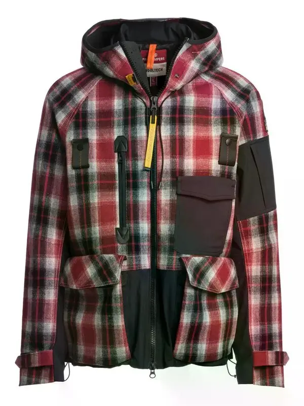 PARAJUMPERS Plaid-panel Hooded Jacket